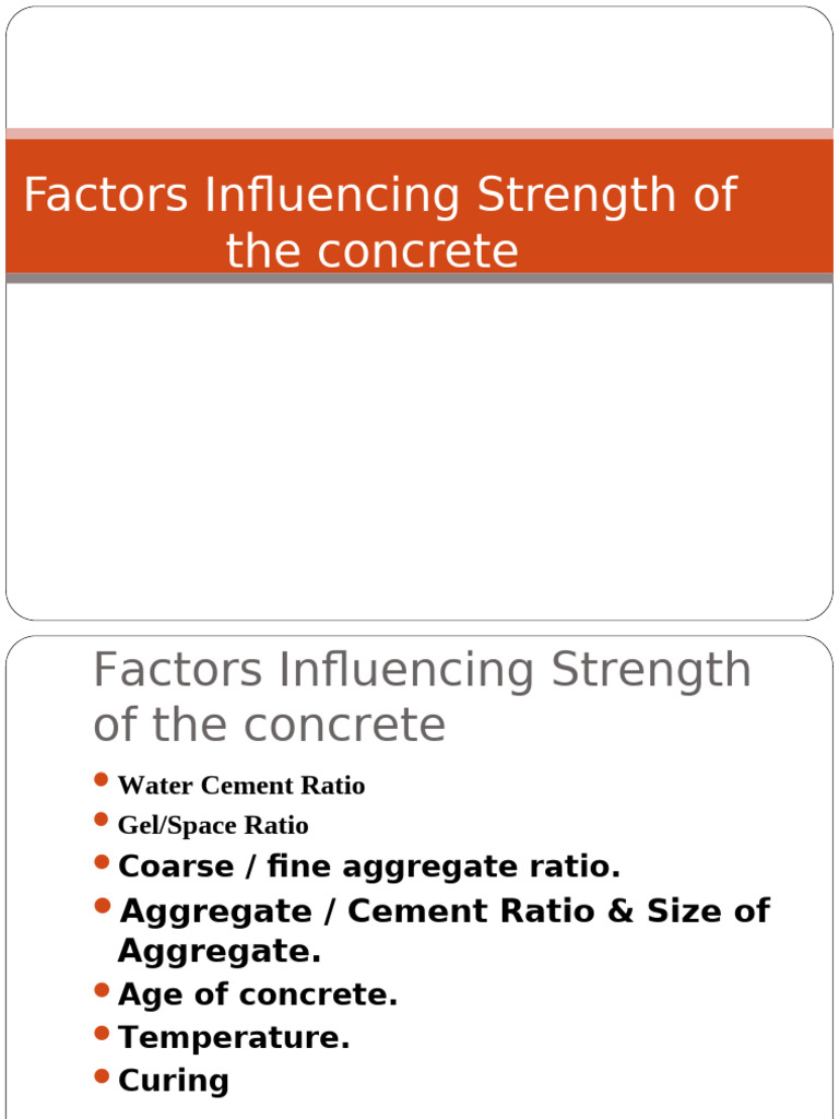Factors Influencing Concrete Strength | PDF | Concrete | Cement