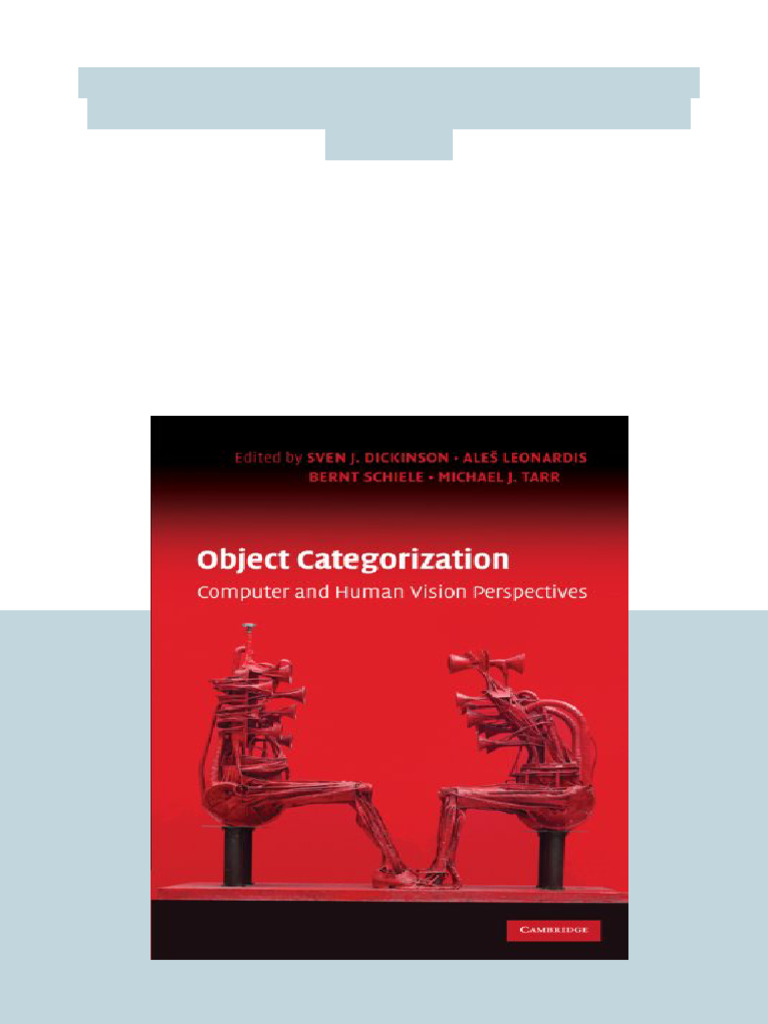 Object Categorization Computer and Human Vision Perspectives 1st ...