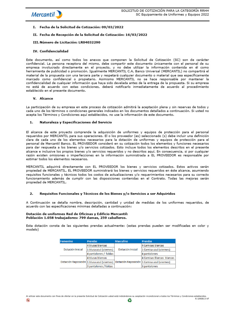 SC Equipamiento de Uniformes 2022 | PDF | Derecho laboral | Factura
