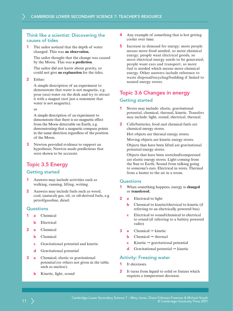 Science 7 Teacher's Resource Guide | PDF | Potential Energy | Temperature