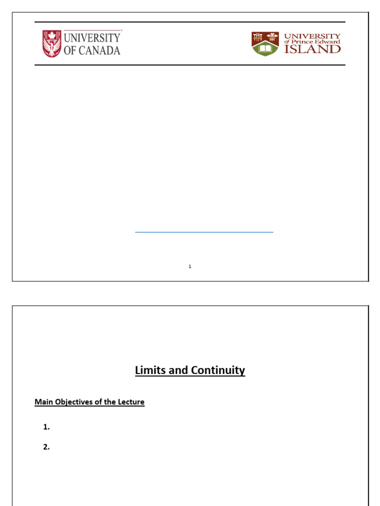 Multivariable Limits and Continuity Concepts | PDF | Function ...