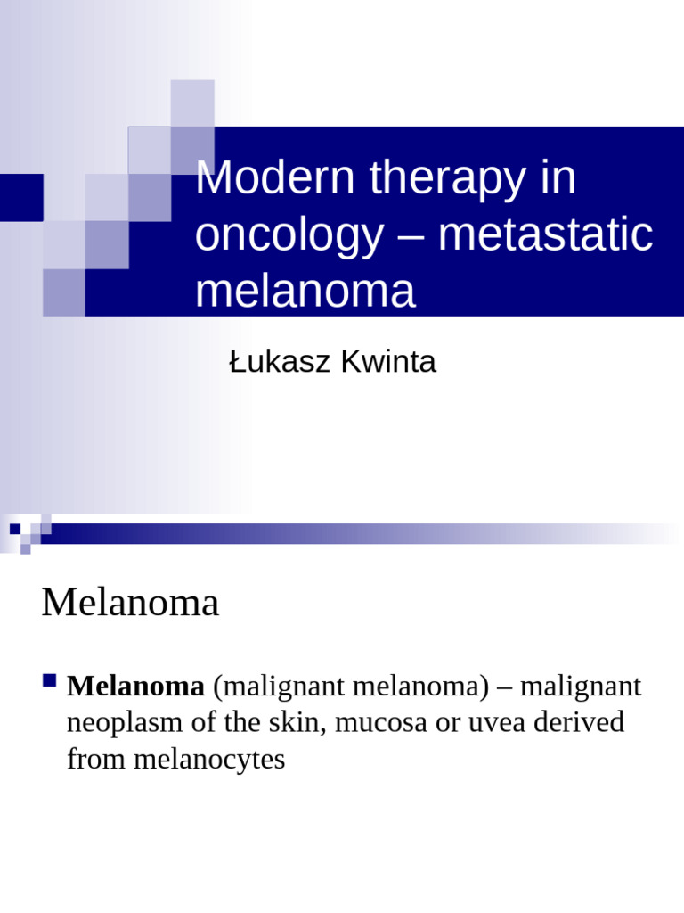 Czerniaki Wykład Dla Studentów Ang | PDF | Melanoma | Metastasis