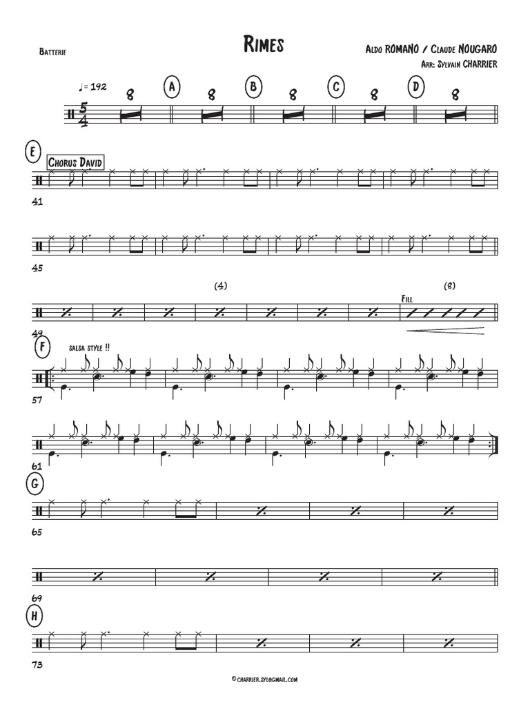 Rimes - Batterie | PDF