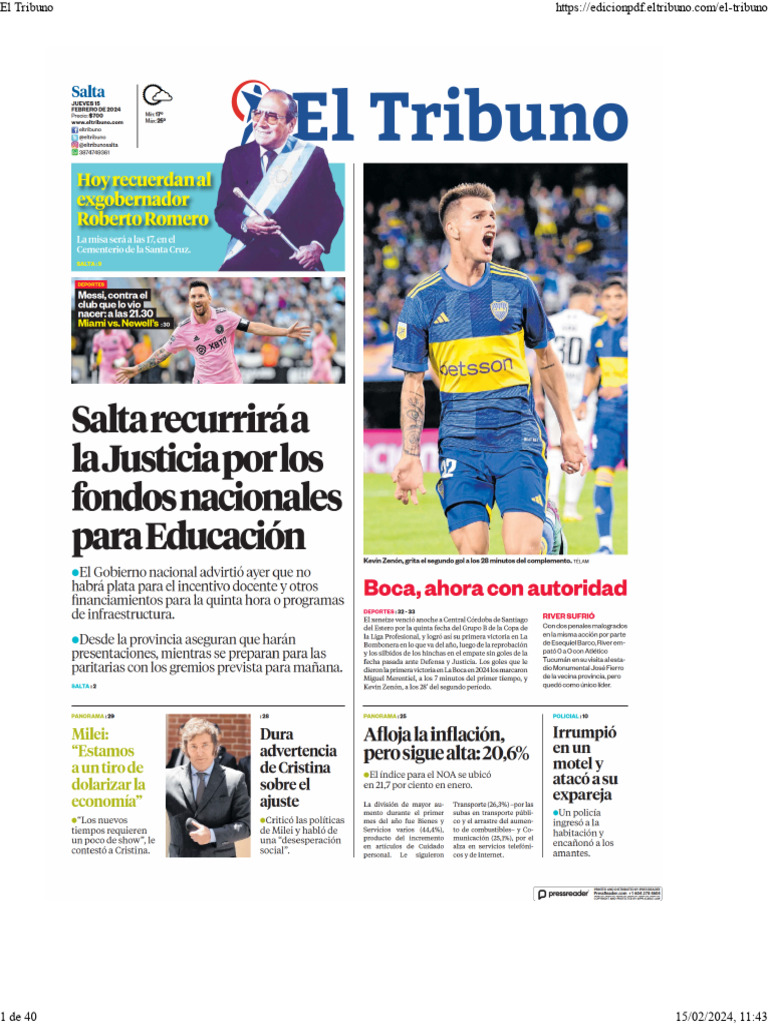 El Tribuno: Noticias y Actualidad | PDF