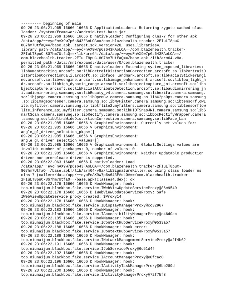 Com - Blazehealth.tracker Logcat | PDF | Java (Programming Language ...