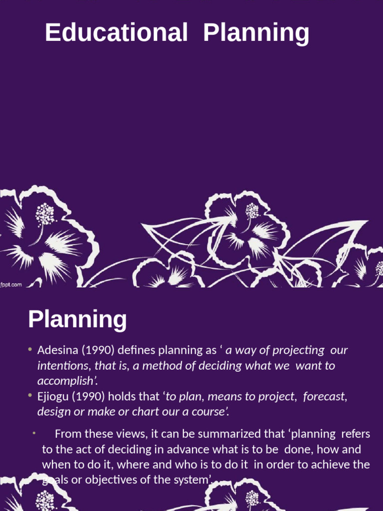 Educational Planning | PDF | Policy | Planning