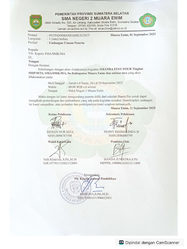 Proposal Undangan Smandafest | PDF