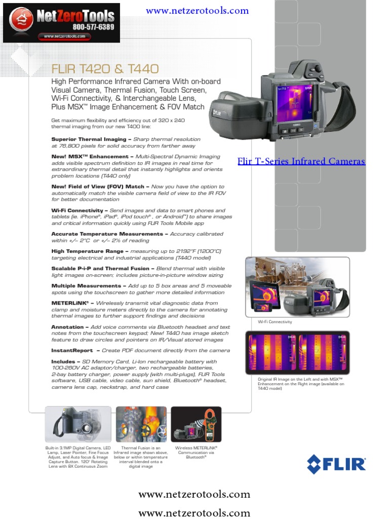 FLIR T440 Professional Grade IR Infrared Camera / Thermal Imager | PDF