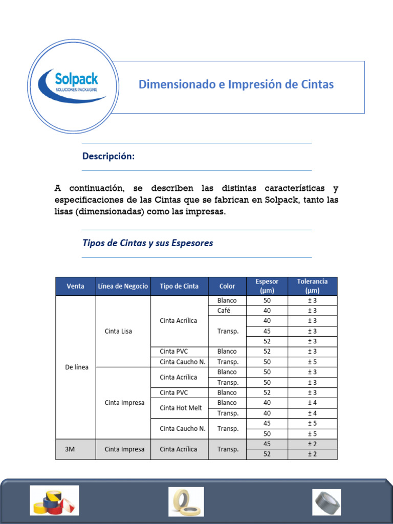 Dosier de Cintas Adhesivas | PDF | Procesos industriales | Sector ...