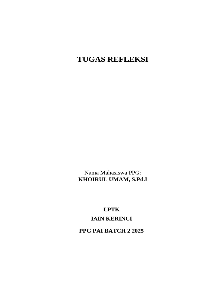 Refleksi Modul Projek P5/PPRA PPG PAI | PDF