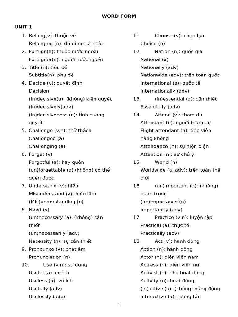I-Learn 9 - Word Form | PDF