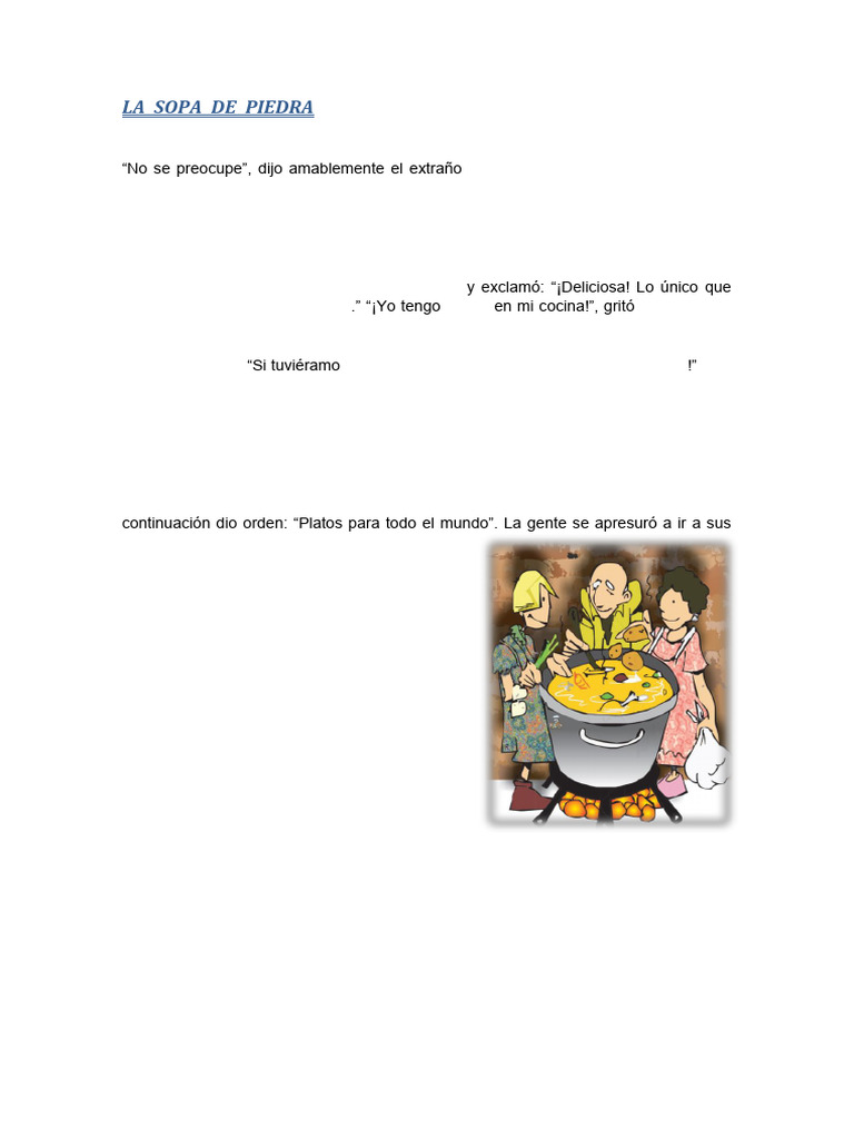 La Sopa de Piedra | PDF