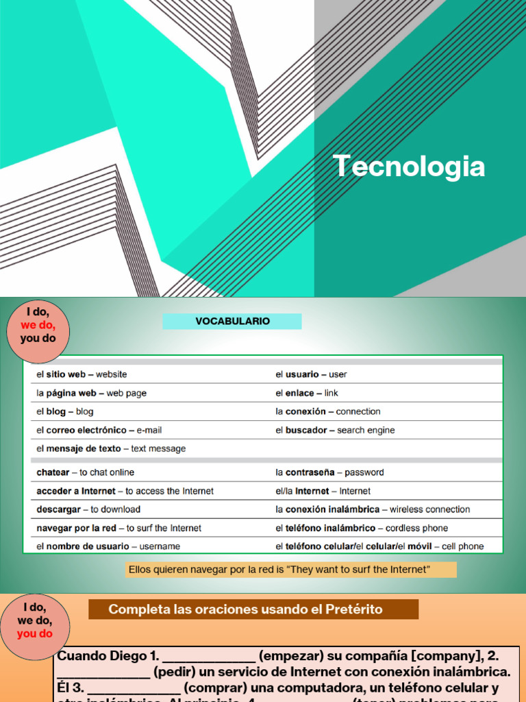 Tecnologia - Vocabulario 2 | PDF