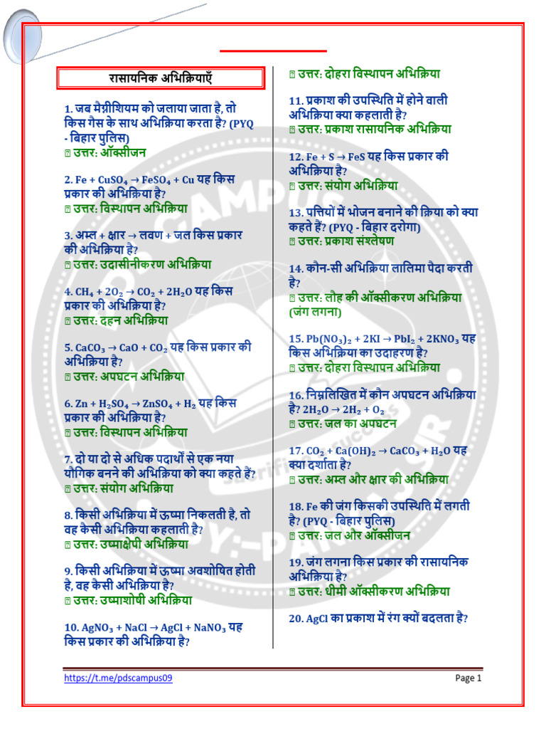 Pds Science MCQ | PDF