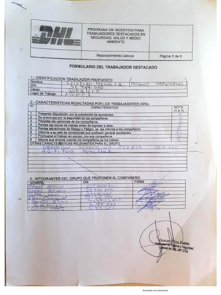 Trabajador Destacado | PDF