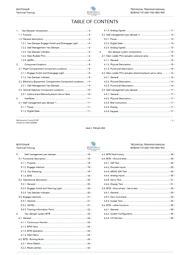 737 Yaw Damper Maintenance Guide | PDF | Actuator | Aircraft Flight ...