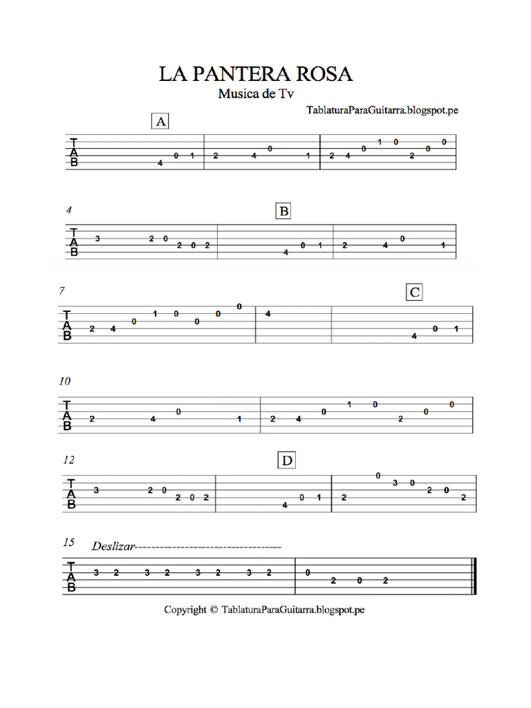Pantera Rosa Tab | PDF