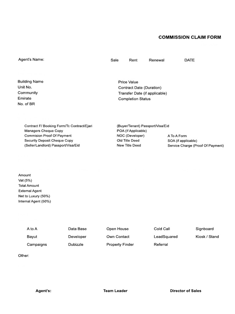 Commi SSI ON Clai M Form: TLR - CCF | PDF
