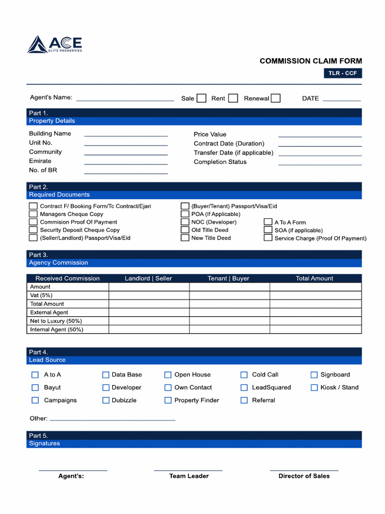 Commi SSI ON Clai M Form: TLR - CCF | PDF
