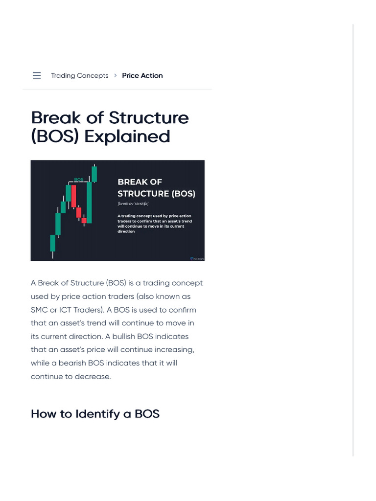 Understanding Break of Structure (BOS) | PDF | Market Trend | Money