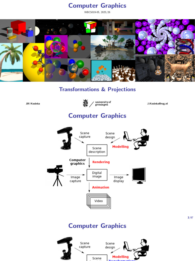 03 Transformations and Projections | PDF | Linear Map | 2 D Computer ...