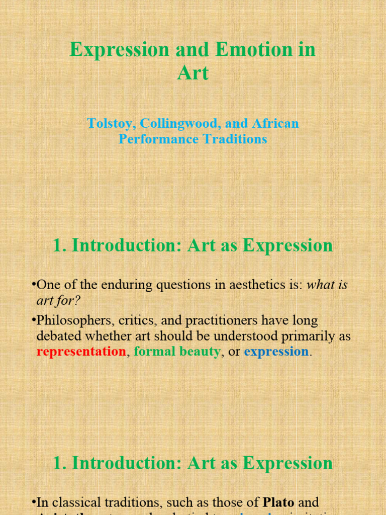 Art as Expression: Tolstoy, Collingwood, Africa | PDF | Emotions | Rituals