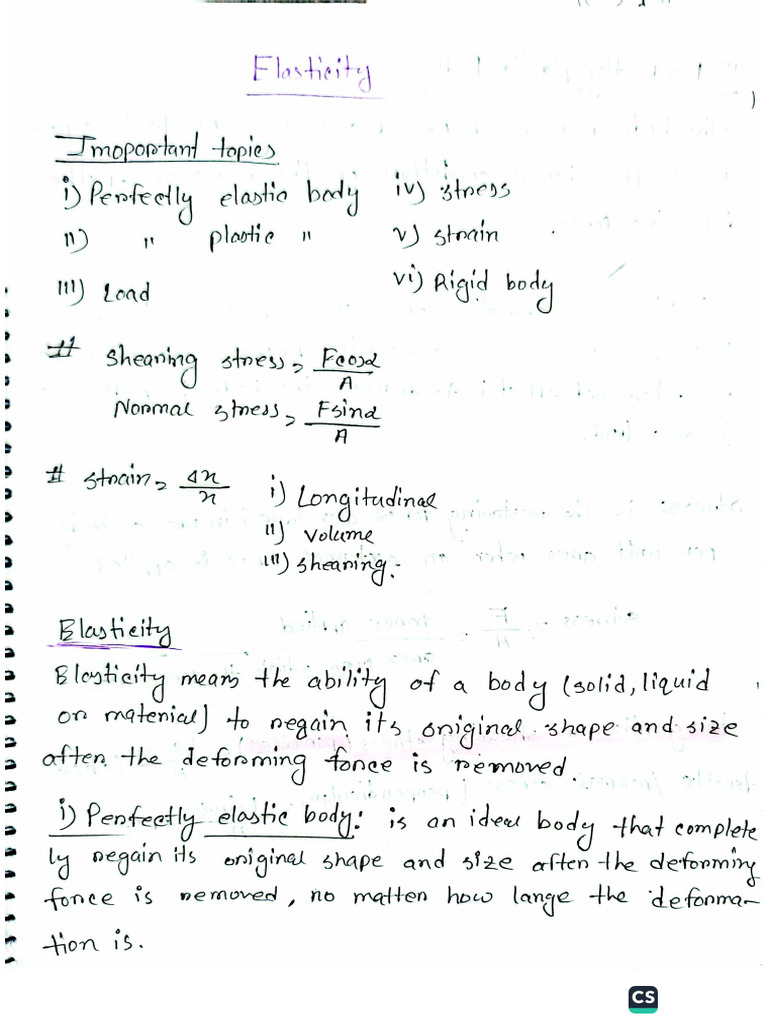 Elasticity Chapter Notes | PDF