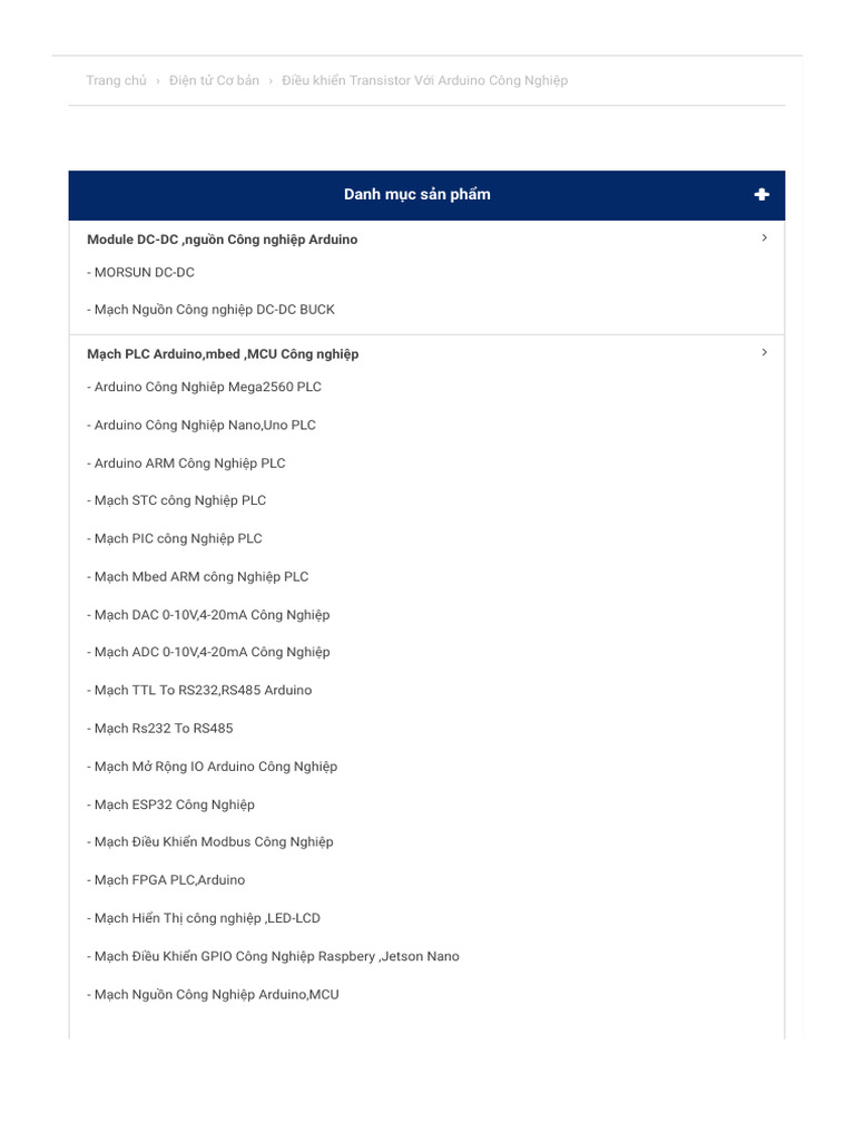 Điều Khiển Transistor Với Arduino Công Nghiệp - Linh Kiện Điện Tử ...