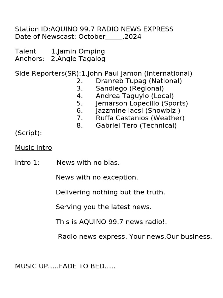 Jamin Radio Broadcasting | PDF
