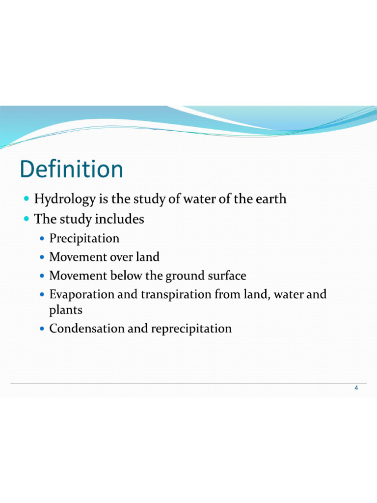 FCE 425 - Introduction To Hydrologic Cycle | PDF