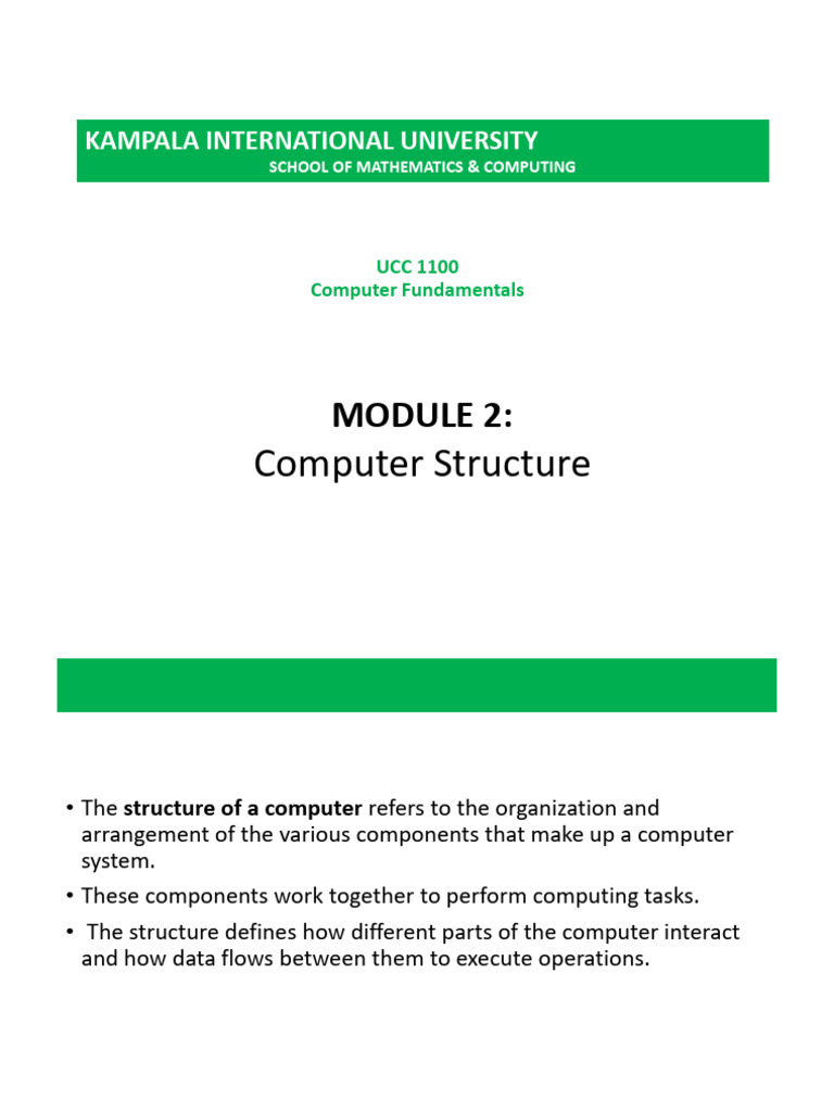 Module 2 Computer Structure | PDF | Central Processing Unit | Electronics
