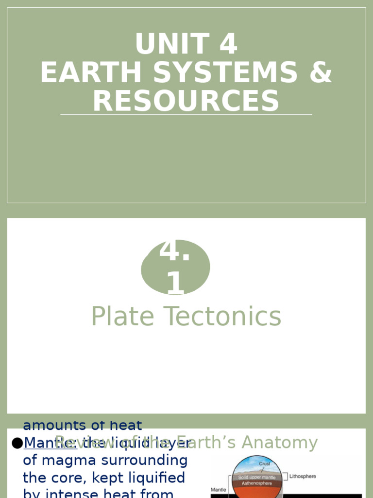 APES Unit 4 Notes Slides | PDF | Atmosphere Of Earth | Plate Tectonics