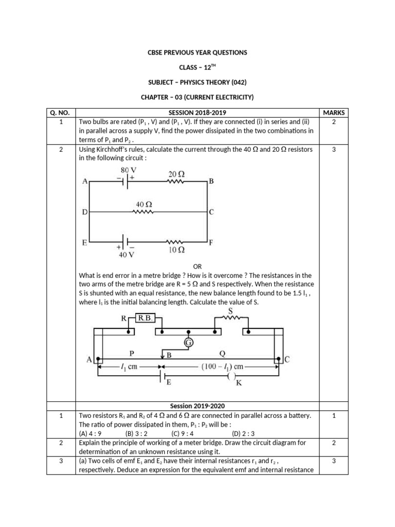 Power Ratios in Electric Circuits | PDF | Electric Current | Series And ...