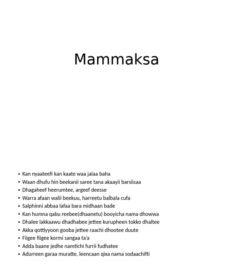 Insights on Mammaksa Practices | PDF