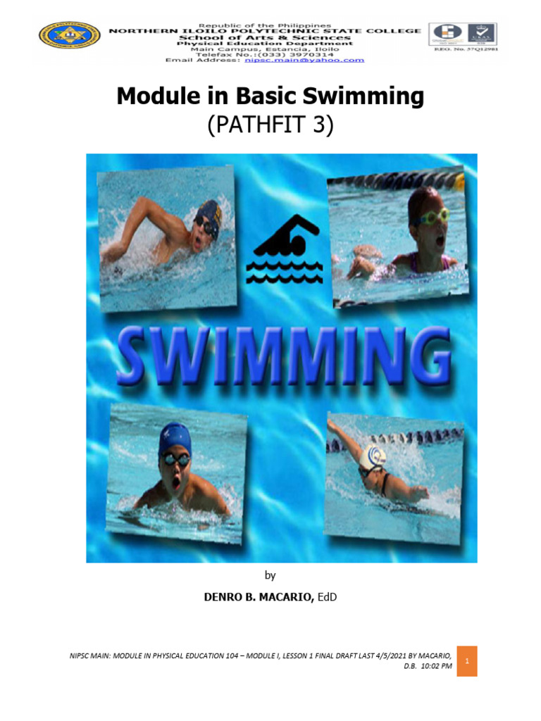 Pathfit 4 DBM Module 1 Lesson 1 Draft 031521 | PDF | Swimming (Sport) | Swimming