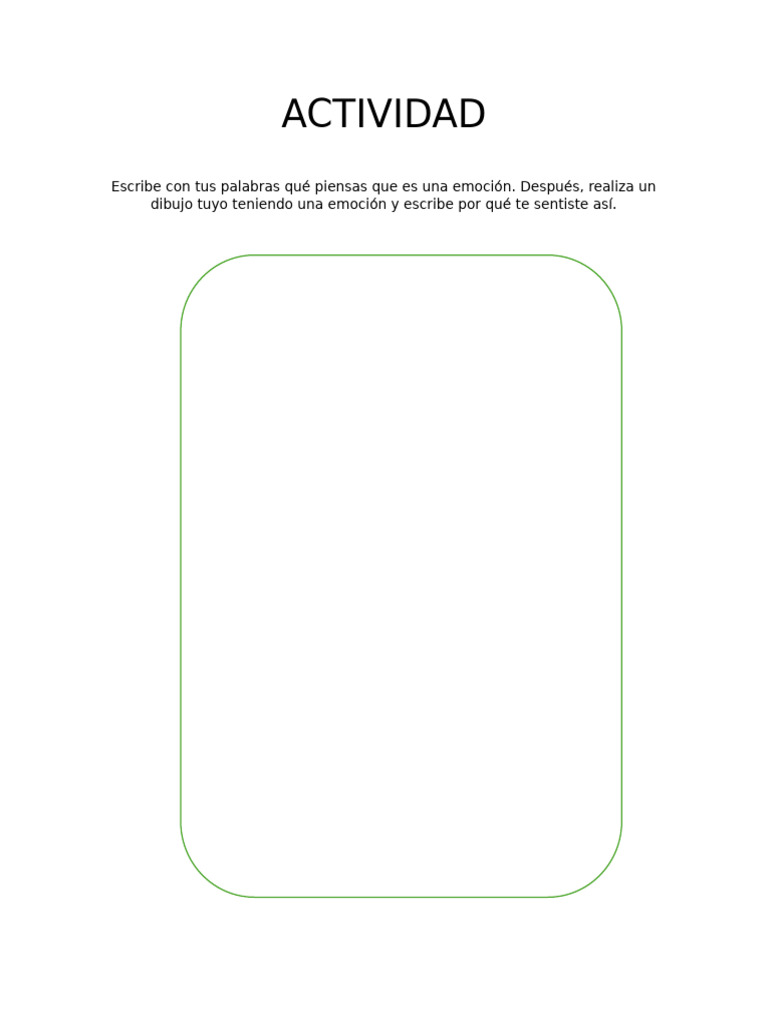 ACTIVIDAD Emociones | PDF