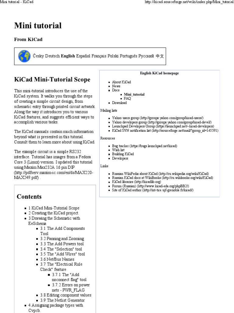 Mini Tutorial - KiCad | PDF | Printed Circuit Board | Electrical Connector