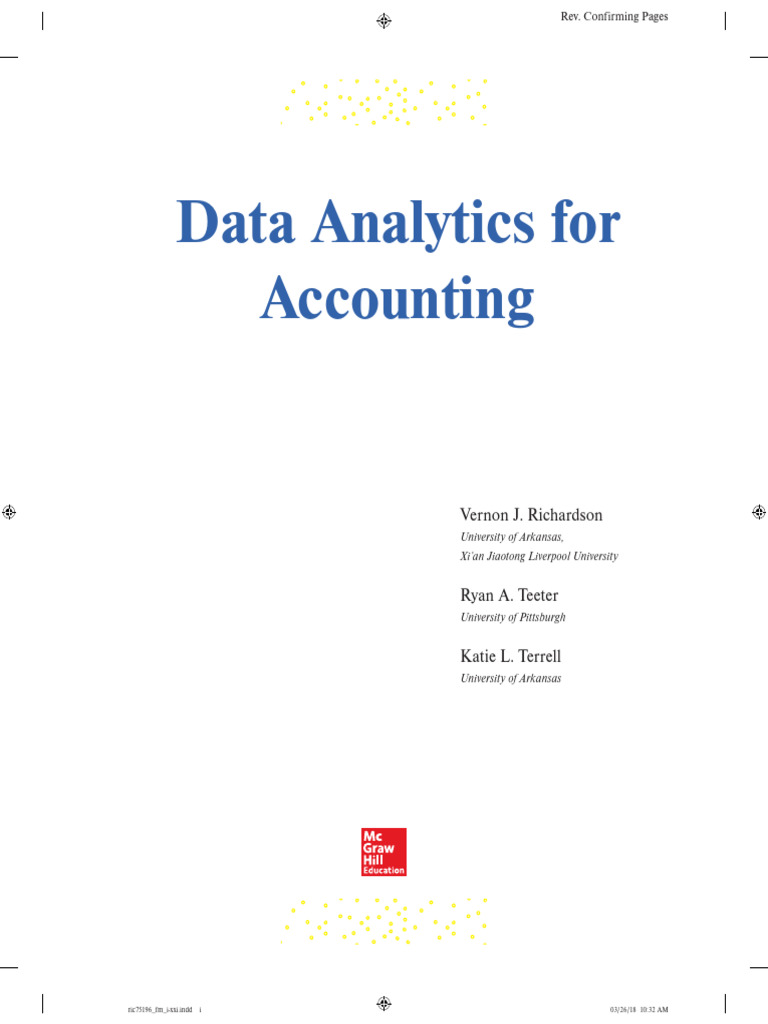 Data Analytics For Accounting Vernon J Richardson PDF Free | PDF | Data ...
