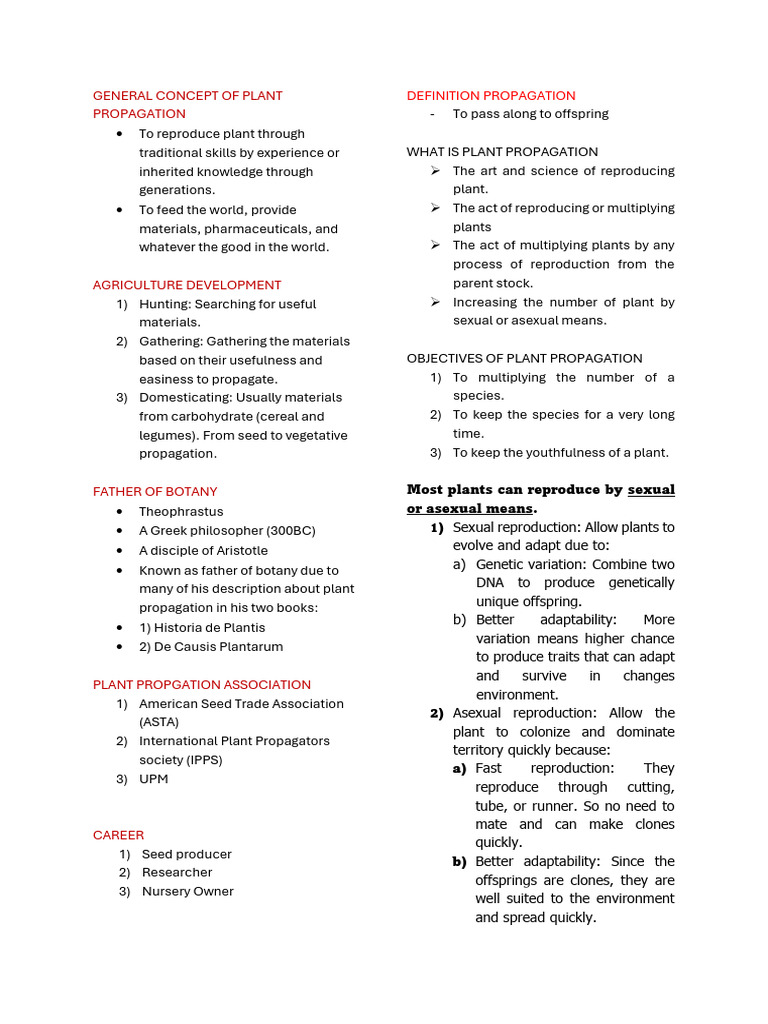 Understanding Plant Propagation Methods | PDF | Reproduction | Plants