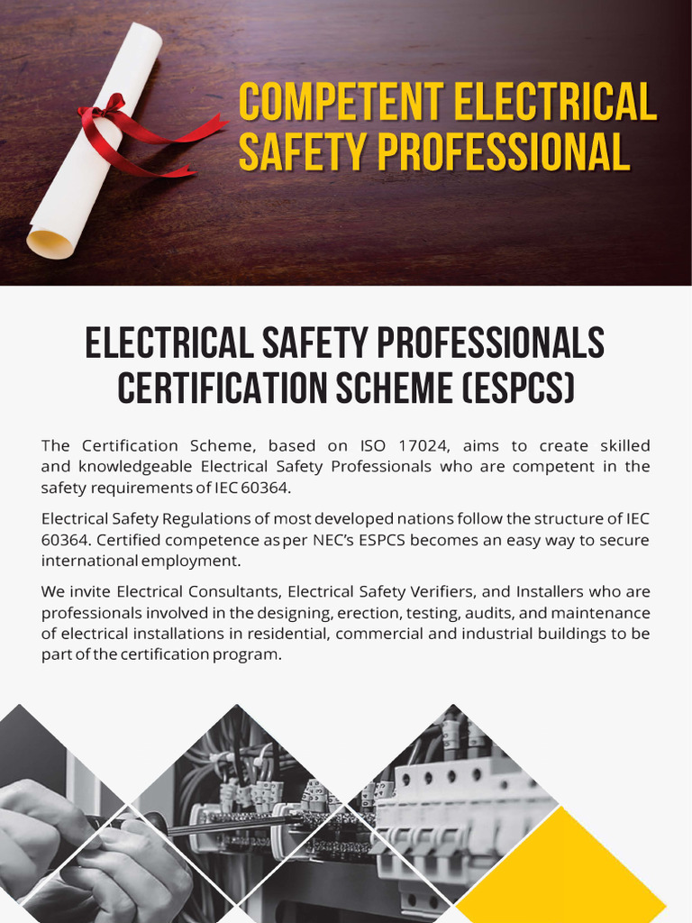 NFE Electrical Safety Certification Scheme | PDF | Electrical Wiring ...