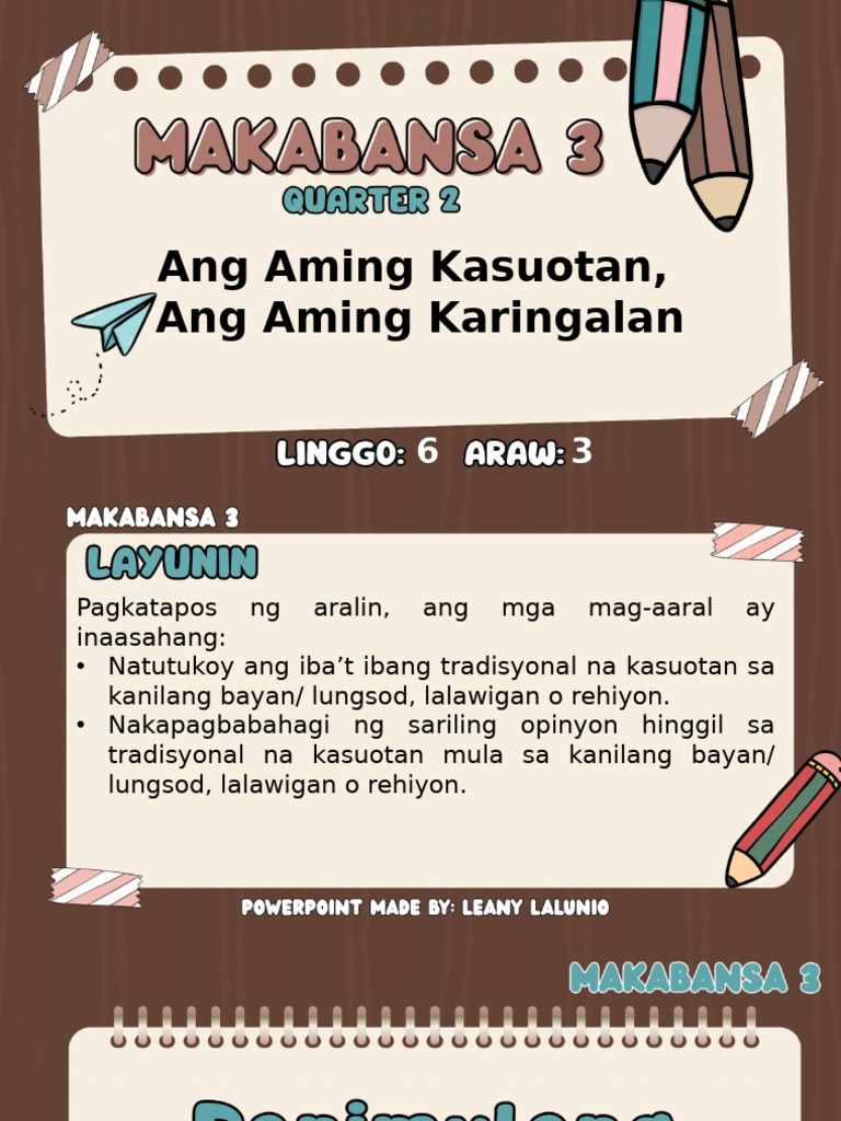 MAKABANSA PPT W6Q2 Day 3 | PDF