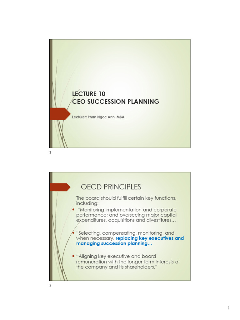CEO Succession Planning PDF | PDF | Business | Economies