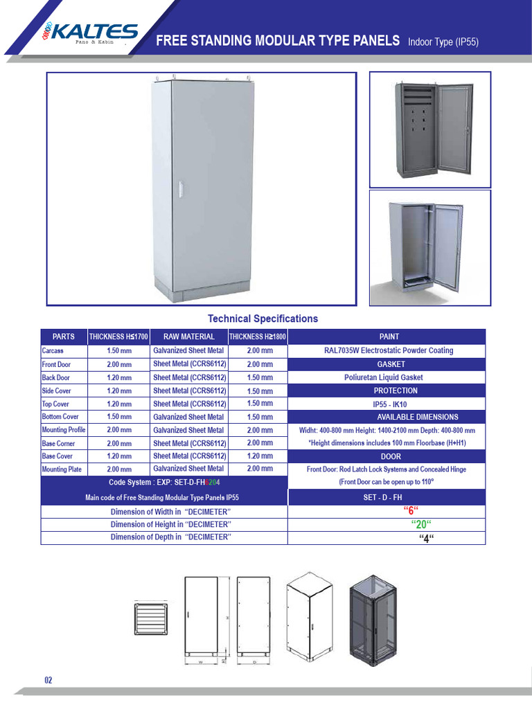 IP55 Free Standing Modular Panels | PDF