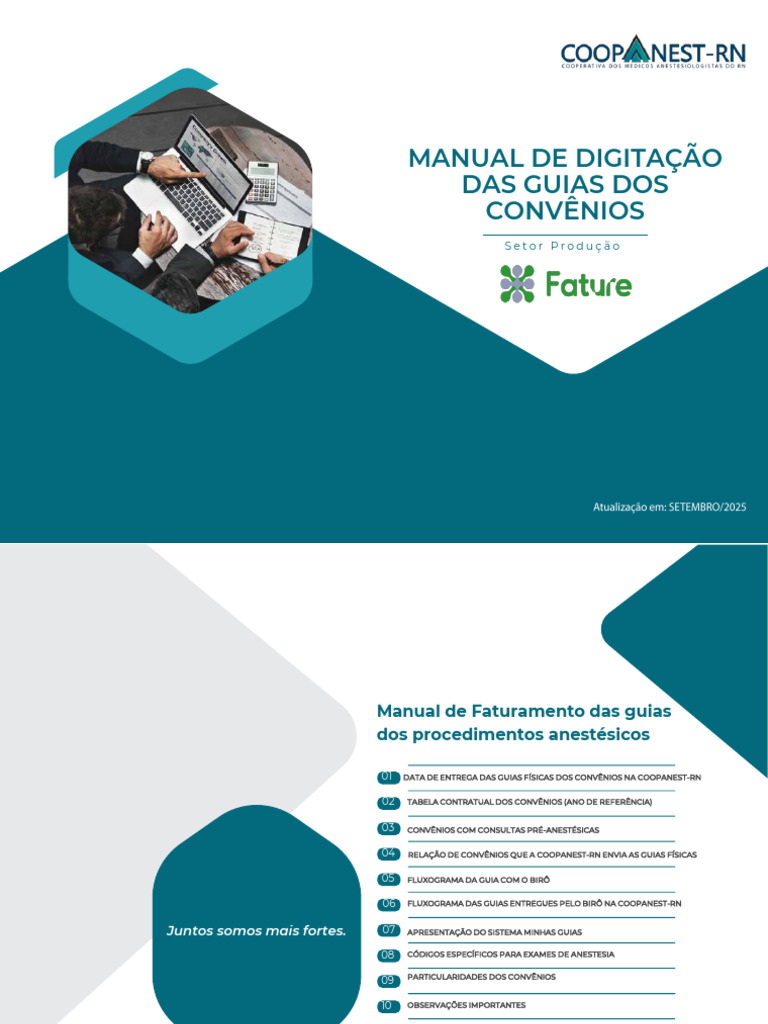Manual Faturamento - Fature - 2025 | PDF | Anestesia | Remédio