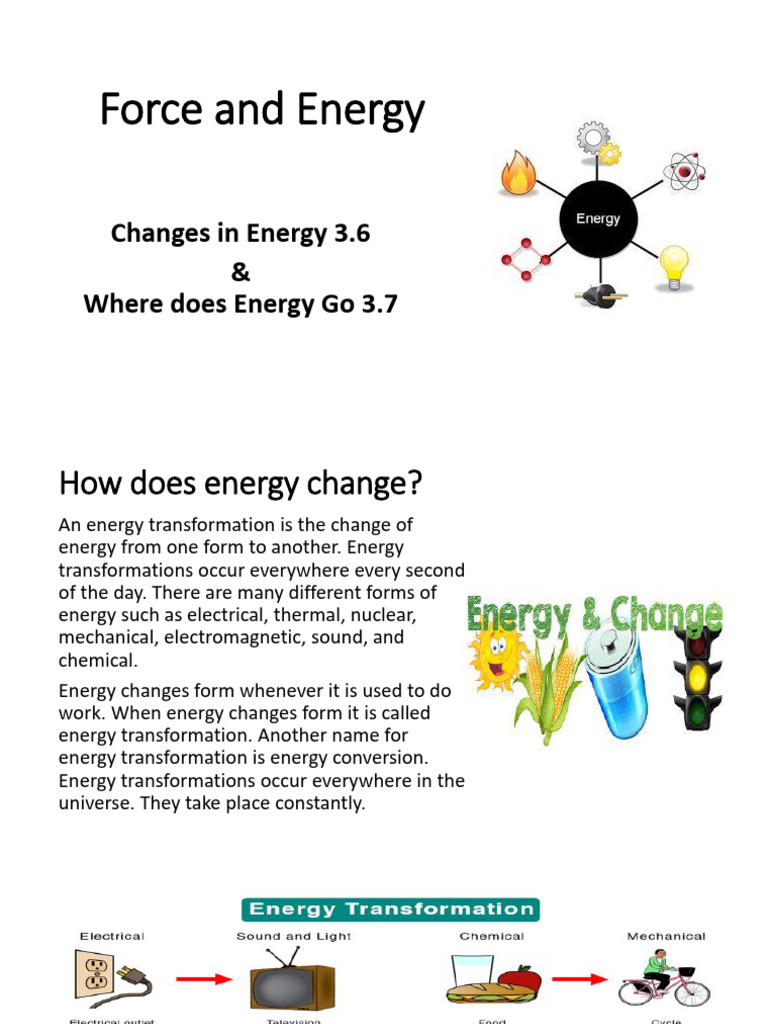 Force and Energy - 3 Changes in Energy | PDF | Physical Phenomena ...