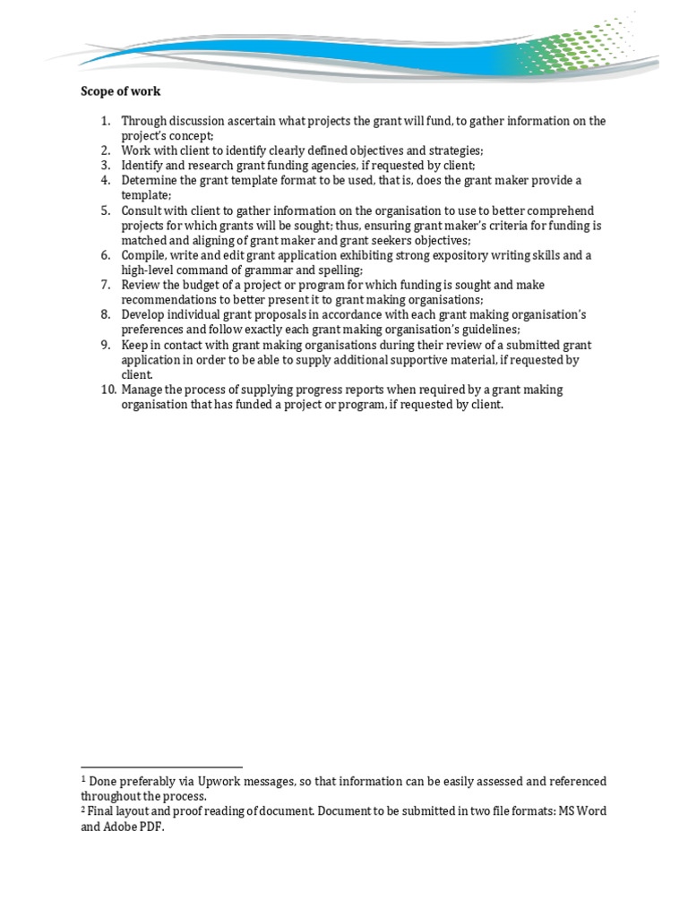 Scope of Work and Timeline 3 | PDF