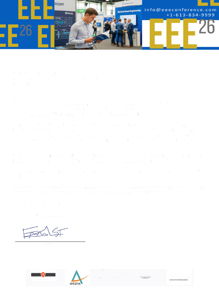 Visa Invitation for EEE 2026 Conference | PDF