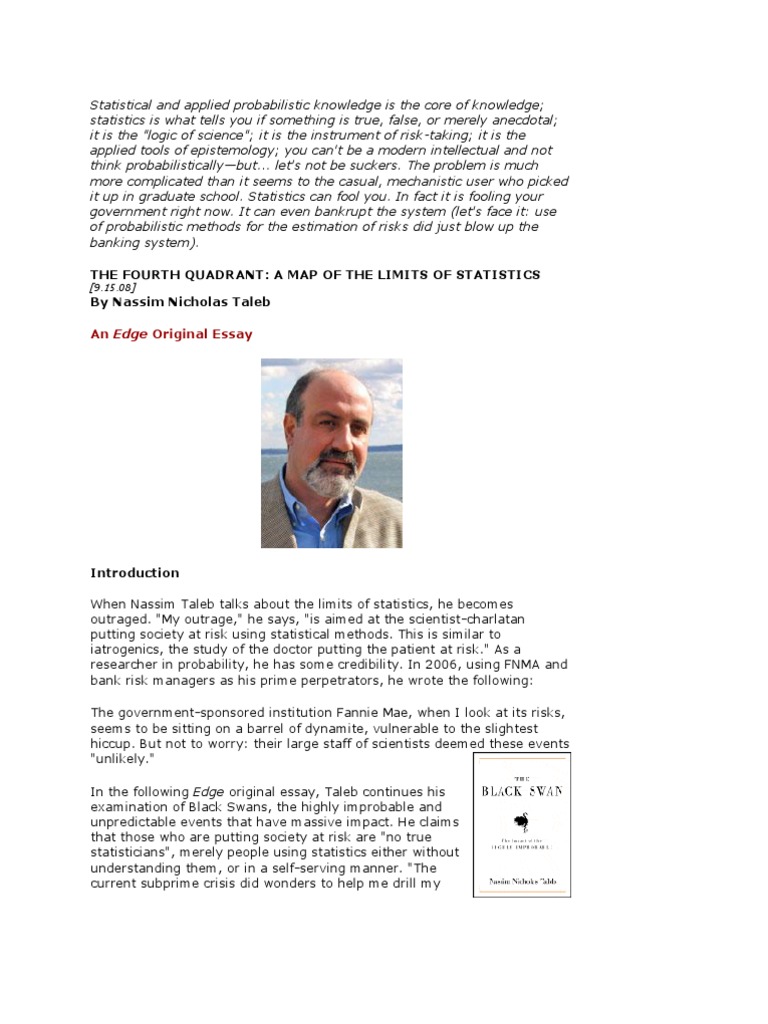 Taleb Probability | PDF | Statistics | Risk