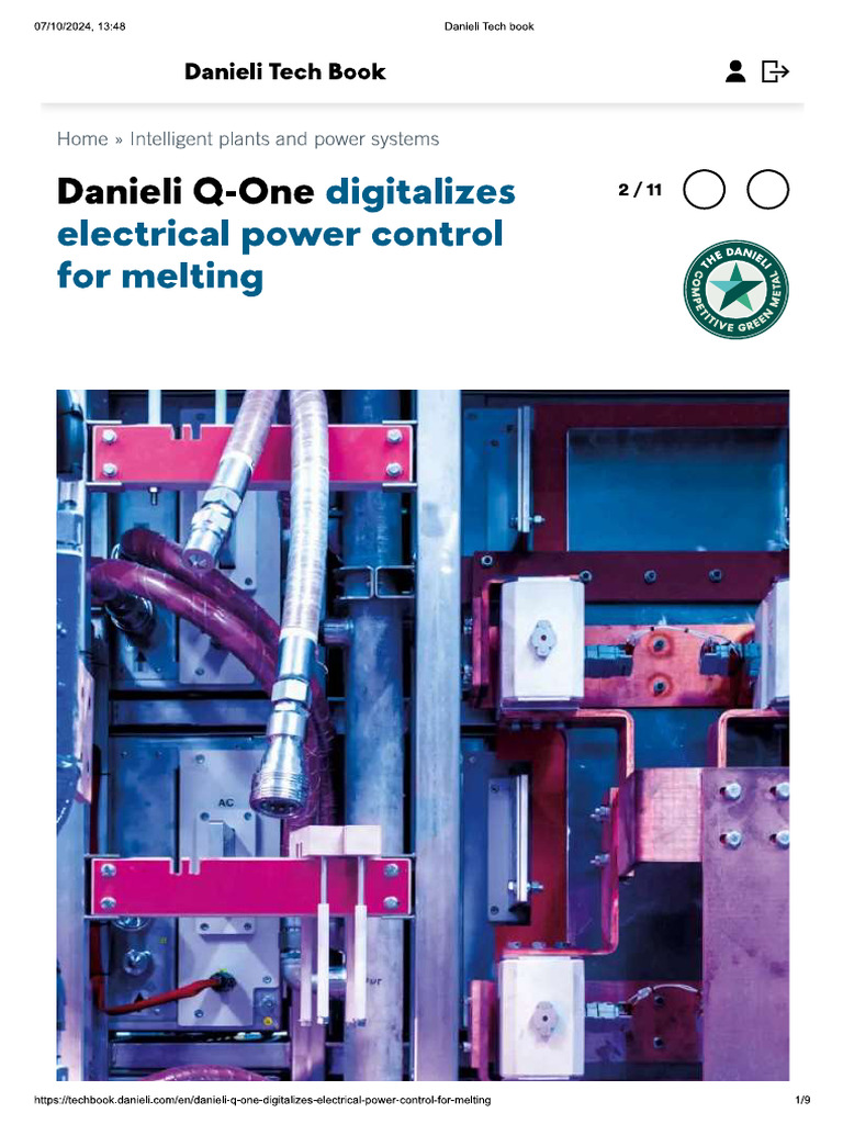 Danieli Q One Digitalizes Electrical Power Control For Melting | PDF