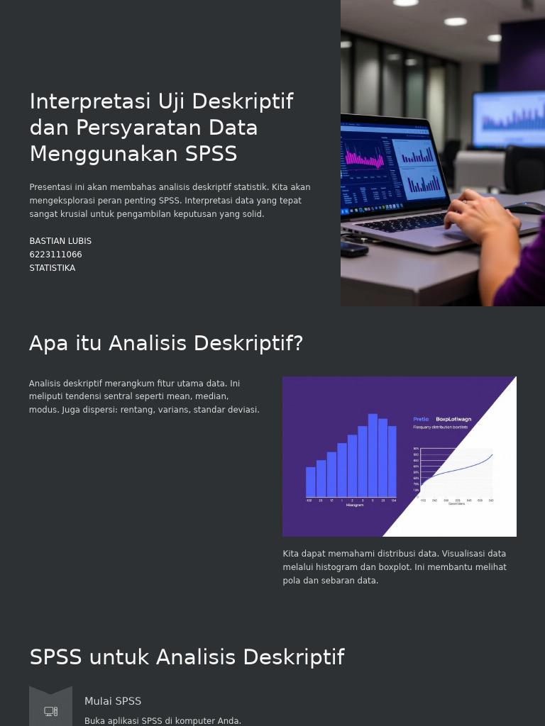 Interpretasi Uji Deskriptif Dan Persyaratan Data Menggunakan SPSS | PDF